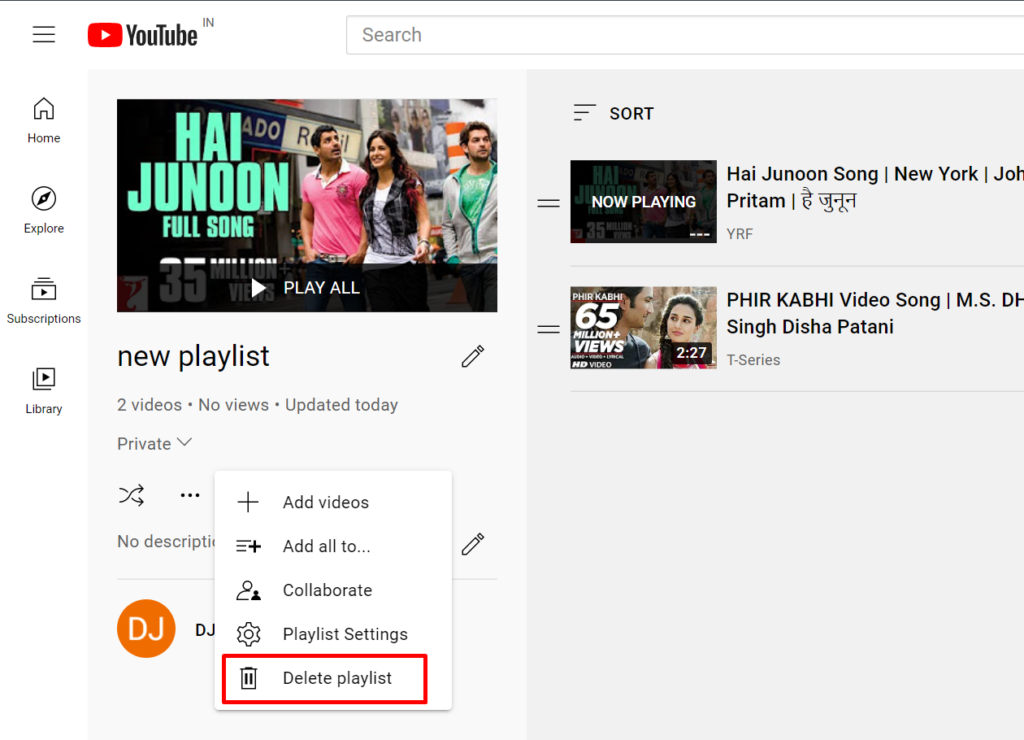 How to delete playlist on YouTube - Veefly Blog