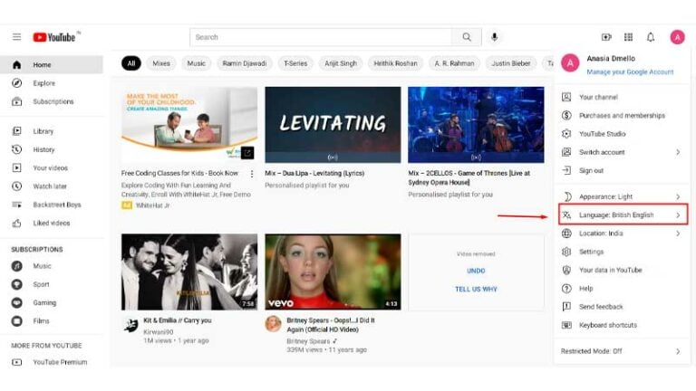 How to change YouTube language | Veefly Blog