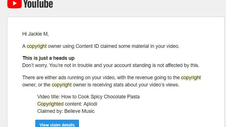 What Does Copyright Claim Mean On YouTube?