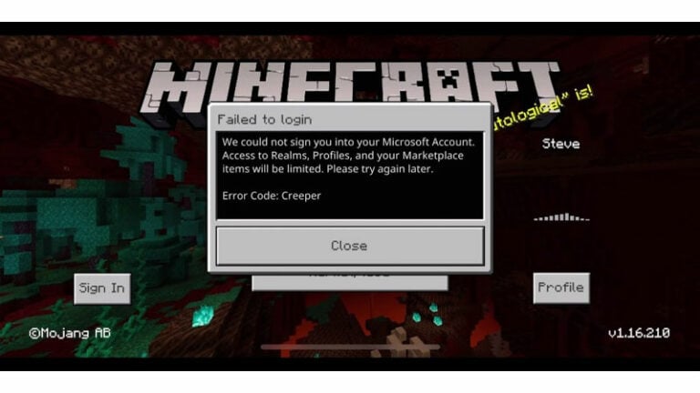 Minecraft Error Code Creeper: How To Fix it Instantly