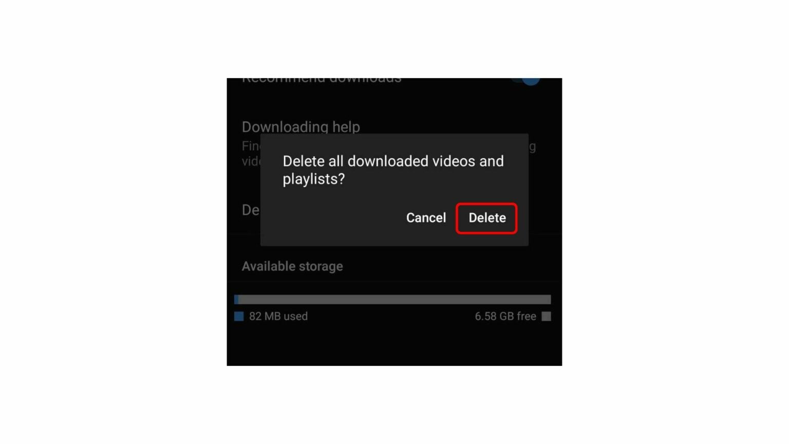 Delete All YouTube Downloads at Once for More Storage Space