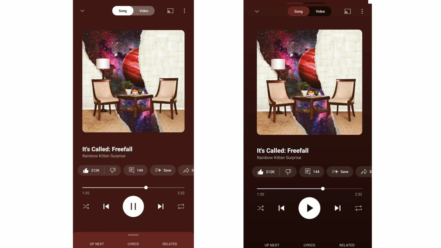 YouTube Music Now Playing Update For Appealing Interface