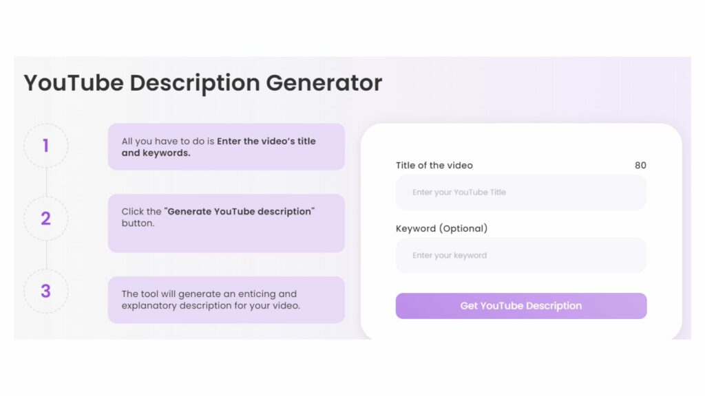 Learn how to use an AI YouTube Description Generator