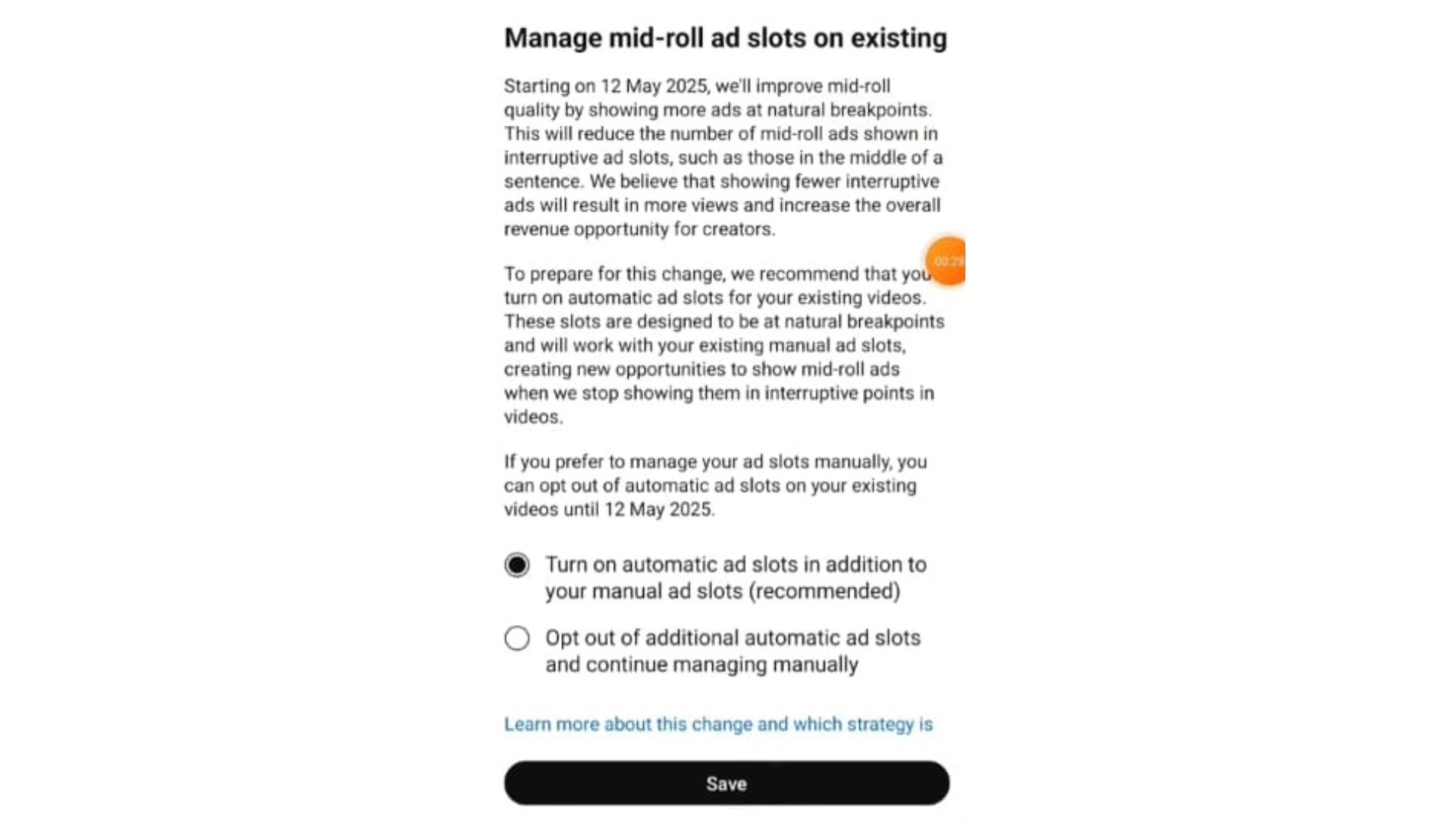 YouTube Mid-Roll Ads Update: More Ads on Pauses